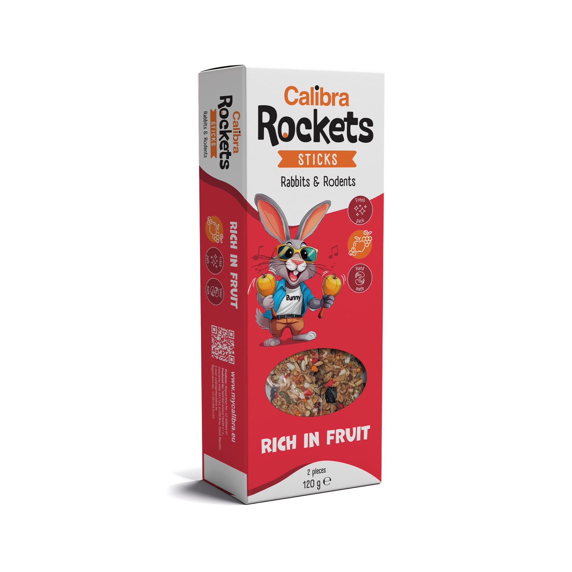 Calibra Rockets fruit sticks for rabbits and rodents | Calibra